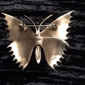 Jewelry | Vintage Enamel Sterling Silver Butterfly Brooch | Poshmark
